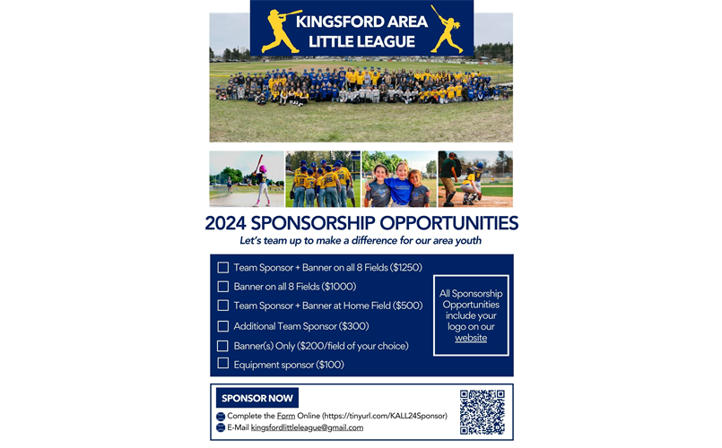 Kingsford Area Little League > Home